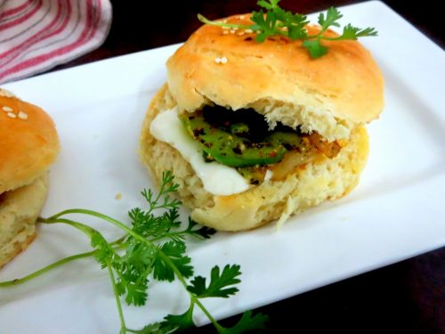 Roasted Vegetables Sliders ~ Mini Burgers for Party!