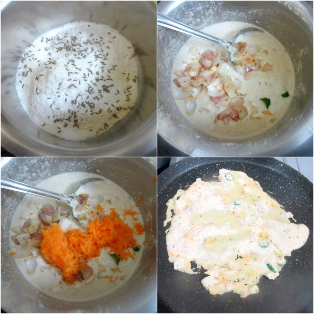 Instant Spicy Vegetable Oats Dosa ~ 101 Dosa Varieties!