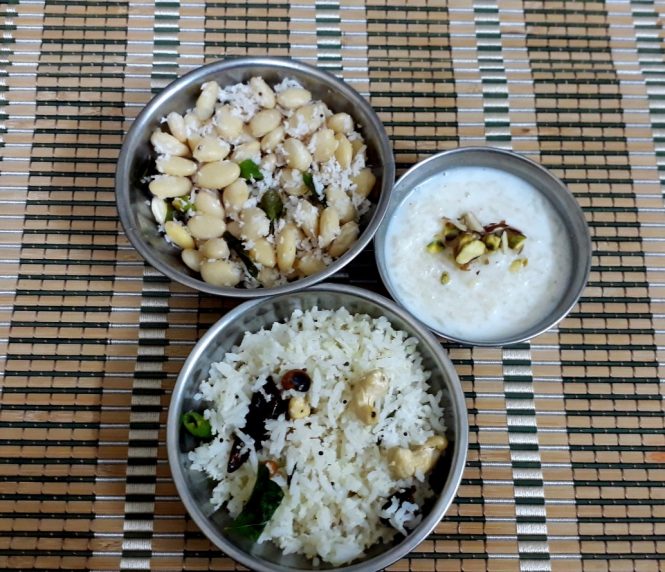 Arisi Thengai Paal Payasam | Rice Coconut Milk Kheer ~ Navratri Day 3