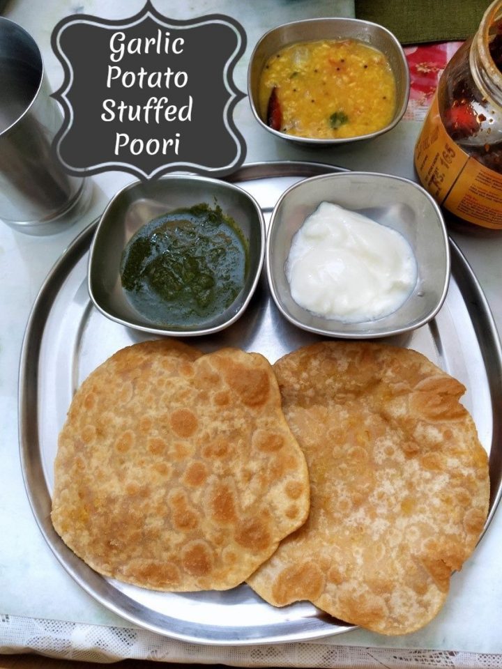 Garlic Potato Stuffed Poori ~ A to Z Indian Pooris