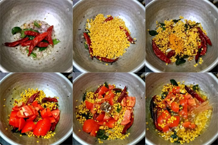 Endu Mirapakaya Pappu ~ Dry Red Chilli Dal